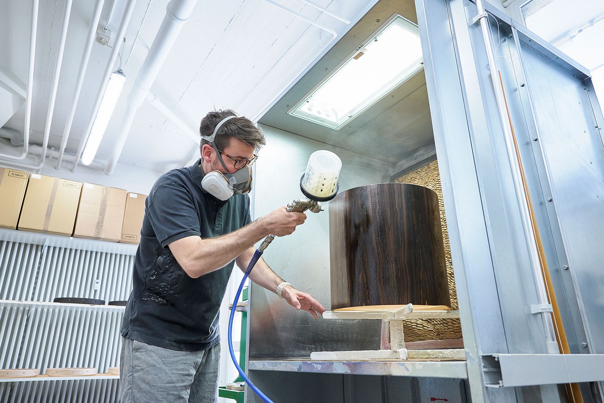 Roser Referenz | Trommelbau in Basel | Unterschiedliche Furnierarten